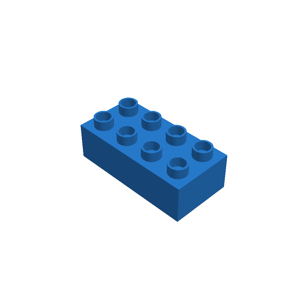 Construction Toys STL Download - Logo Duplo 2x4 (8er)by Zweirad Jäger