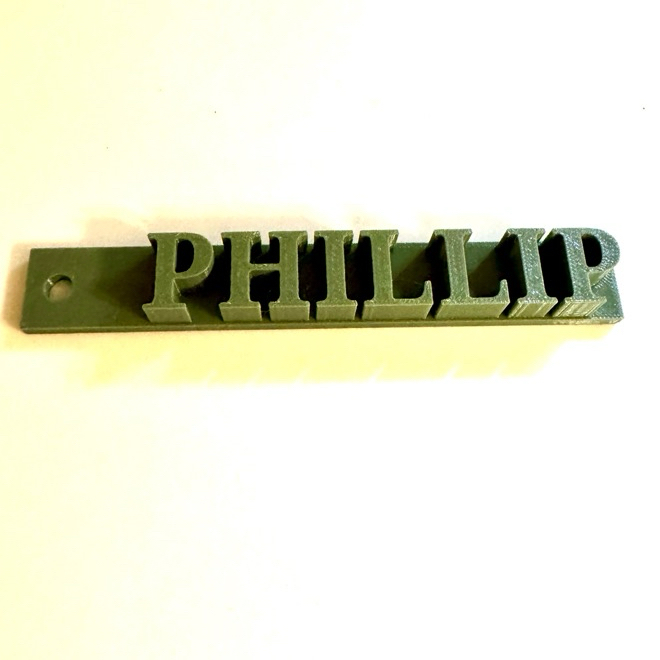 3D Printer Files | 3MF File | Phillip Backpack nametag | Creality Cloud