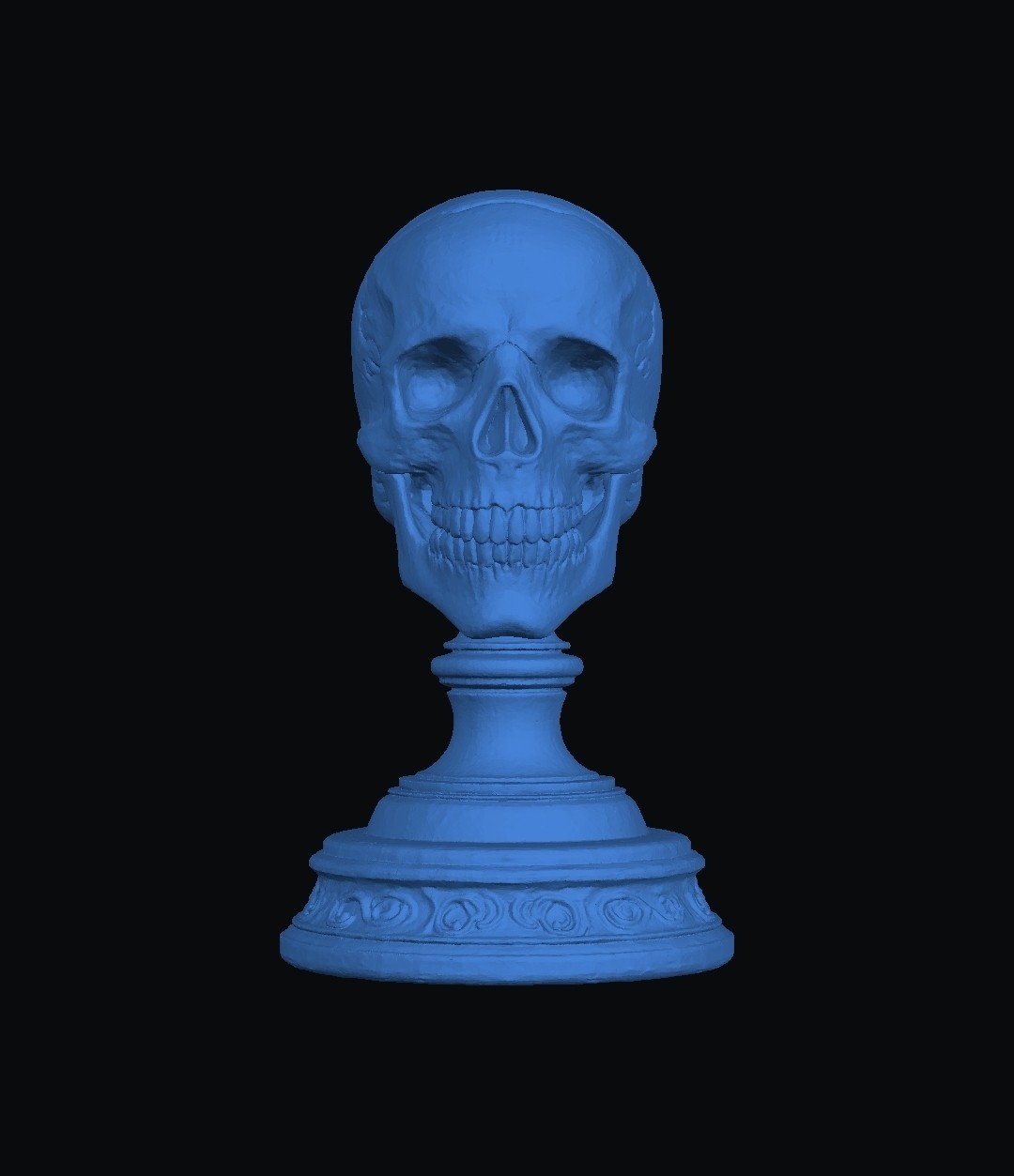 Sculptures & Artworks STL Download - Calavera Pedestalby MakerNoob3D