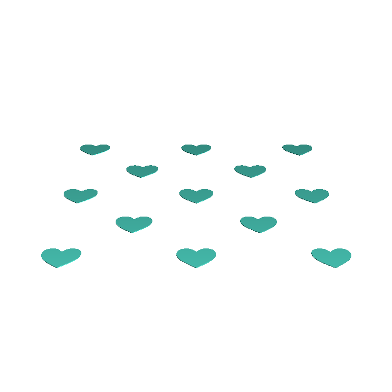 3D Printer Files | 3MF File | Print bed level test 190 x 190 mm heart ...