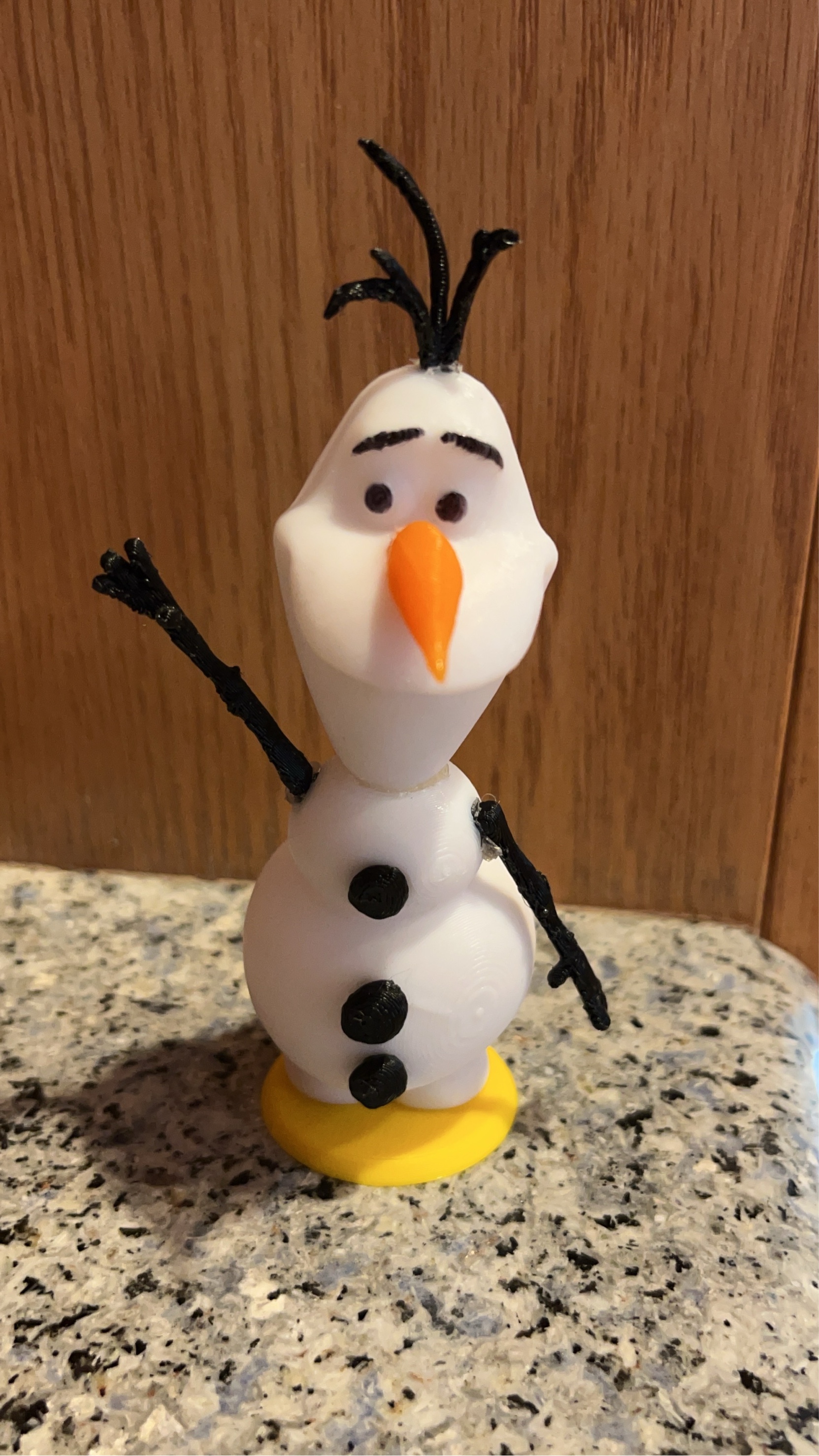 Printed for my sister’s Olaf birthday. I glued all the parts together ...