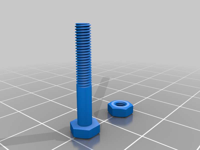 20 mm nuts and bolts m3 - m16 | 3D models download | Creality Cloud