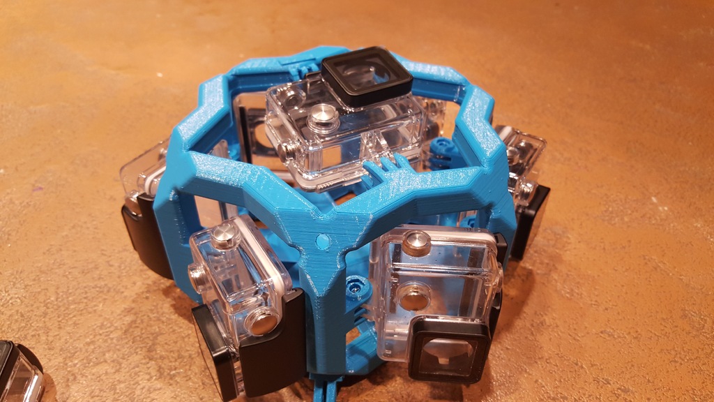 Underwater 360 Gopro rig for 8 cameras | 3D models download | Creality ...