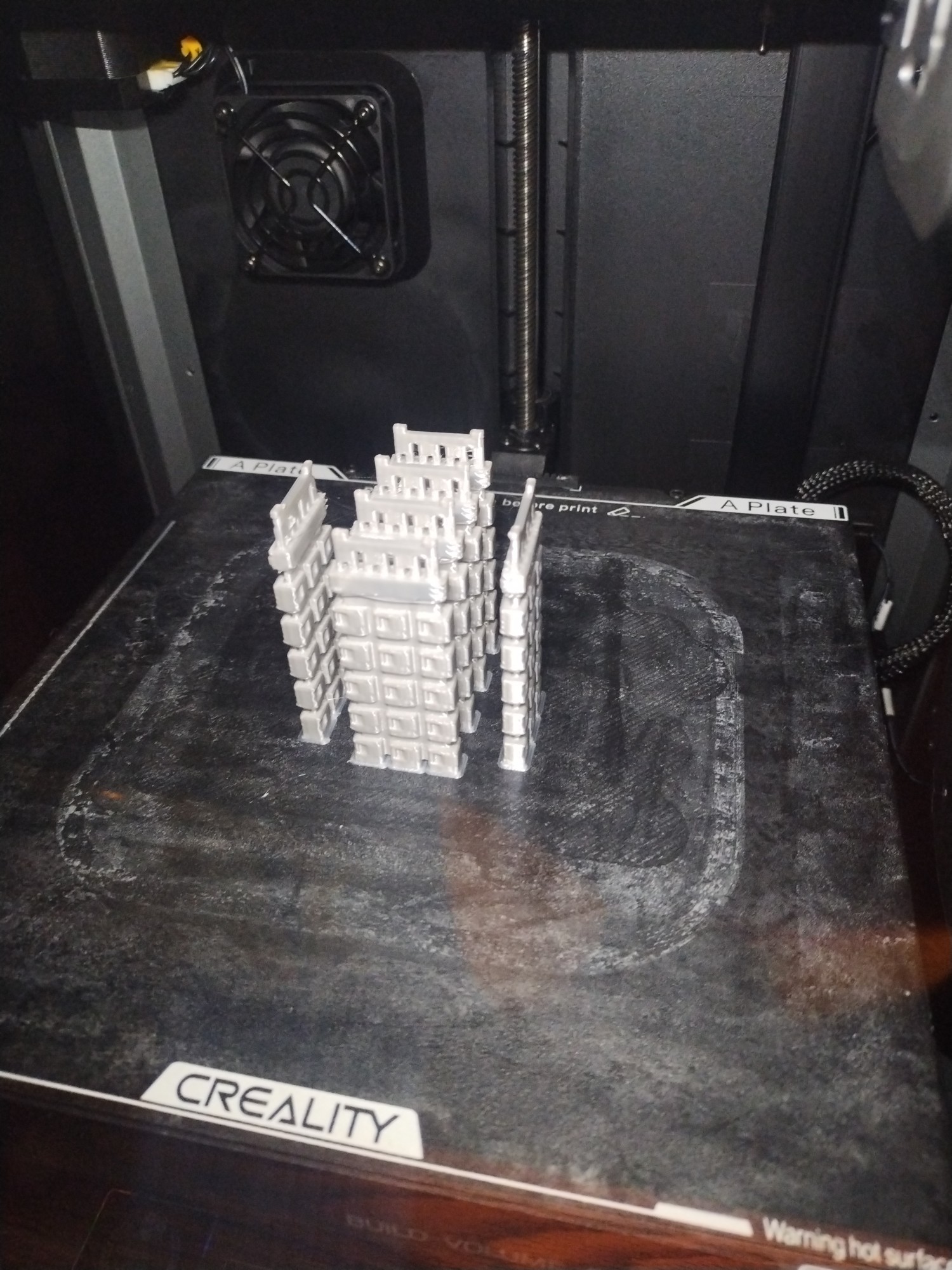 No supports used. If you have good adhesion you should have a great ...