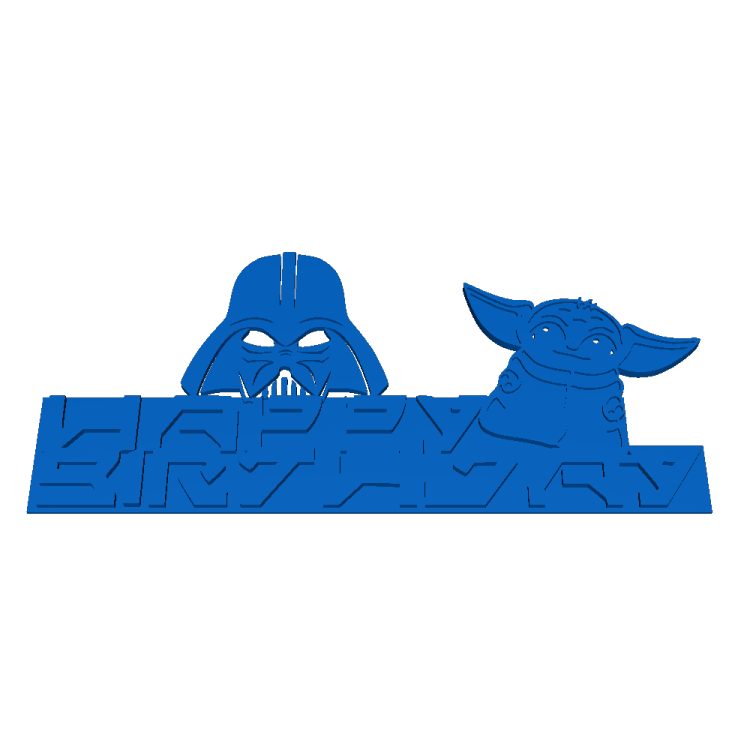 Starwars birthday cake topper Dark Vader Yoda star wars