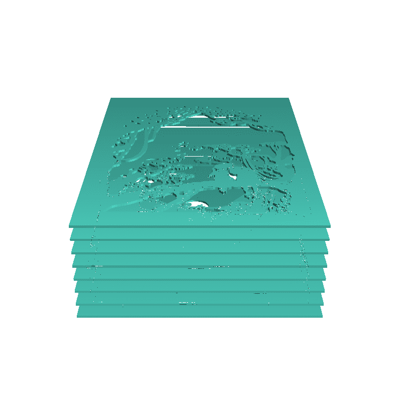 3D Printer Files | 3MF File | Shadow Box Light - Flipped | Creality Cloud