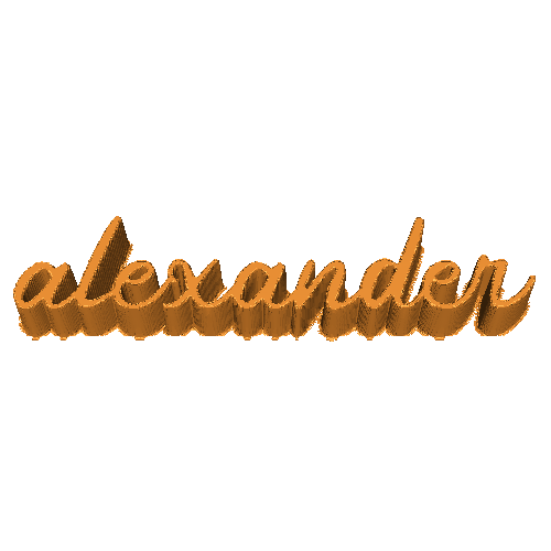 3D Printer Files | 3MF File | Alexander Name Banner | Creality Cloud
