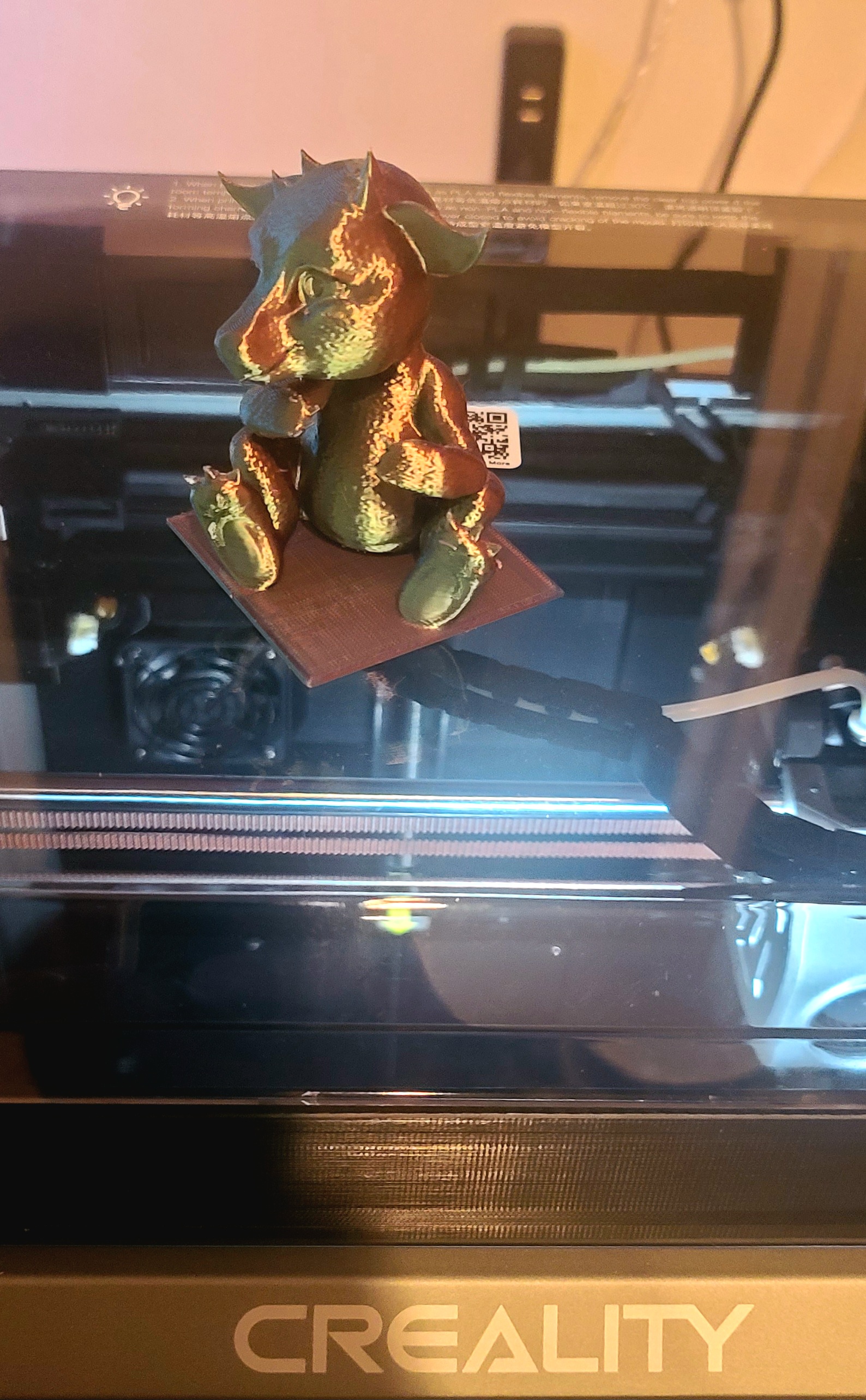 This is my entry#1 a Tri Colour filament Dragon printed with a K1C ...