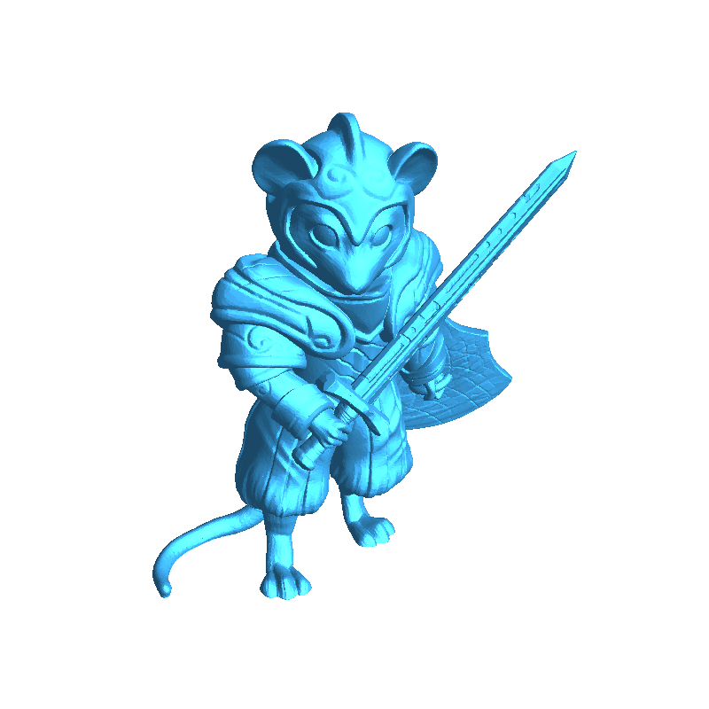 Characters & Creatures STL Download - Mouse Knightby M3DM
