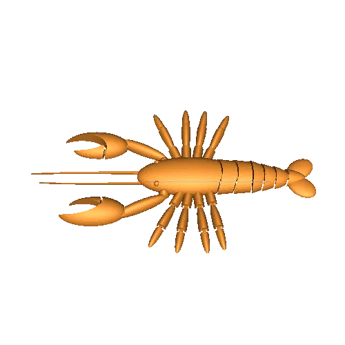 Free Characters & Creatures STL Download - Articulated Lobsterby ...