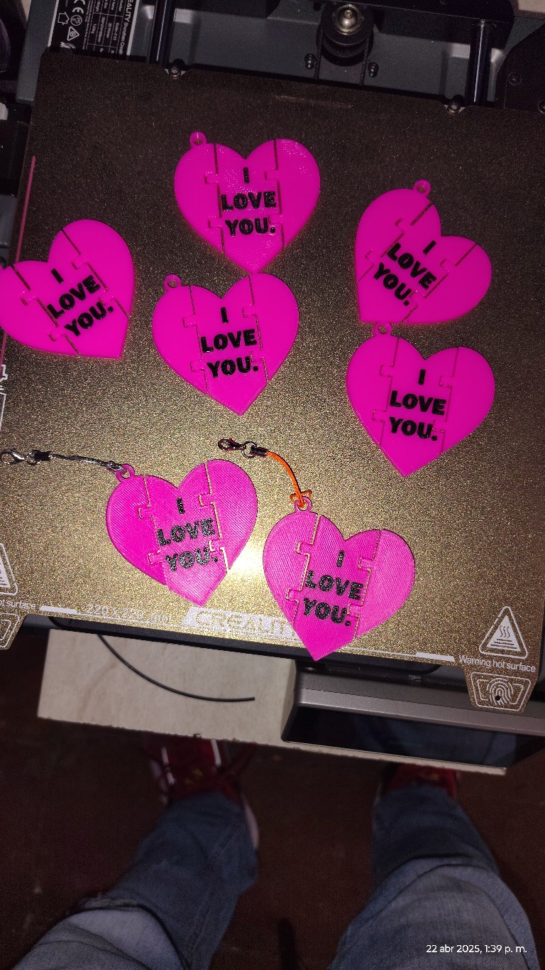 3D Printer Files | 3MF File | heart keychain (llavero de corazón ...