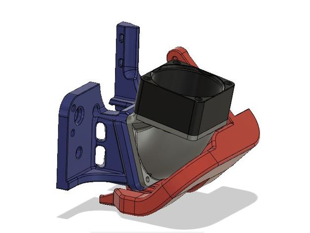 Creality+Stock+Hotend+Mount+&+Part+cooling+with+BLT+&+EZABL | 3D models ...