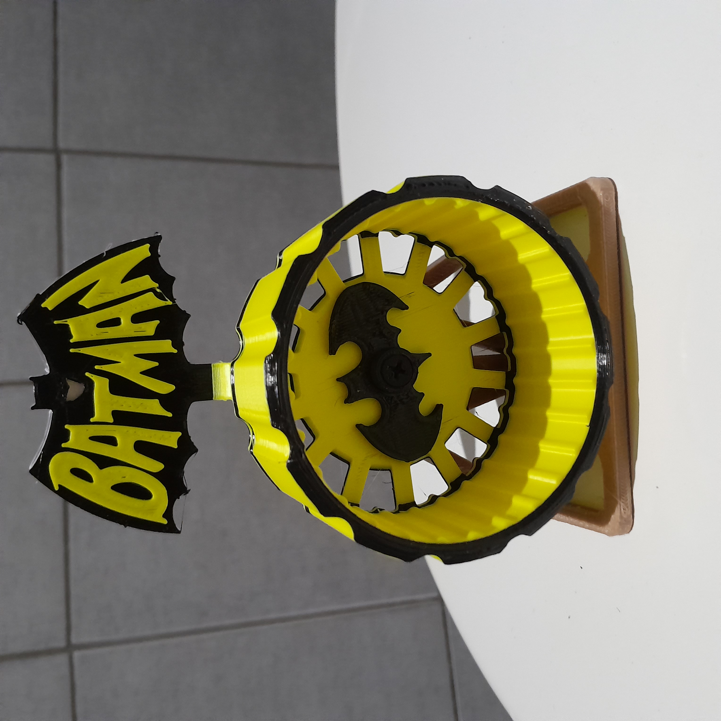 "This 3D printed Batman-themed hamster wheel is perfect for small pet ...