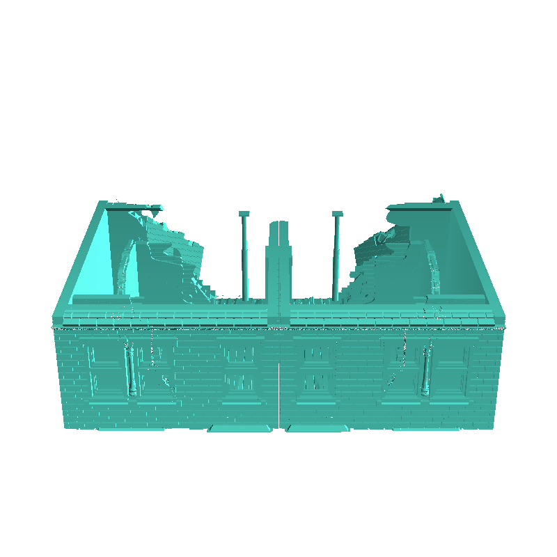 Other STL Download - European houses with double bay windows and rear ...