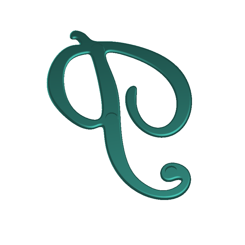 Free Home Decorations & Ornaments STL Download - Fridge Magnet letter P ...