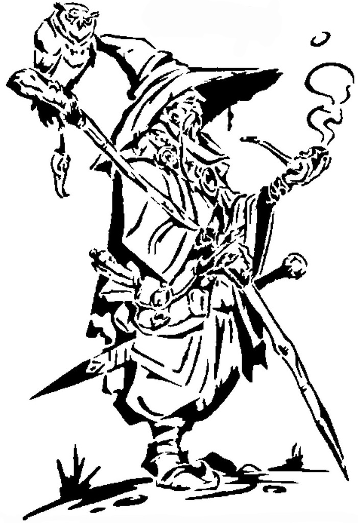 Free Digital Art STL Download - Wizard stencilby SMT_M 🦊