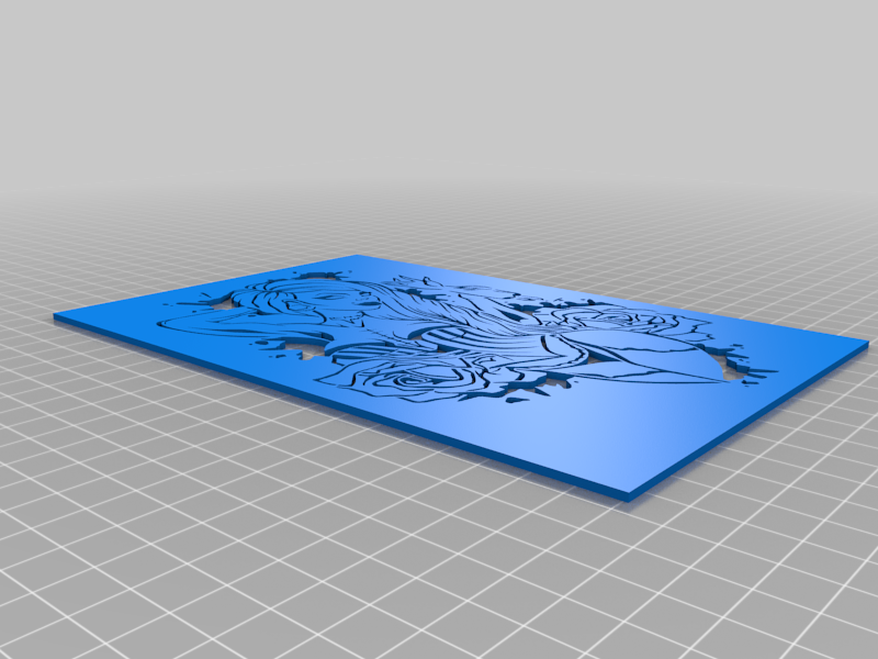 Zombie Girl stencil 2 | 3D models download | Creality Cloud