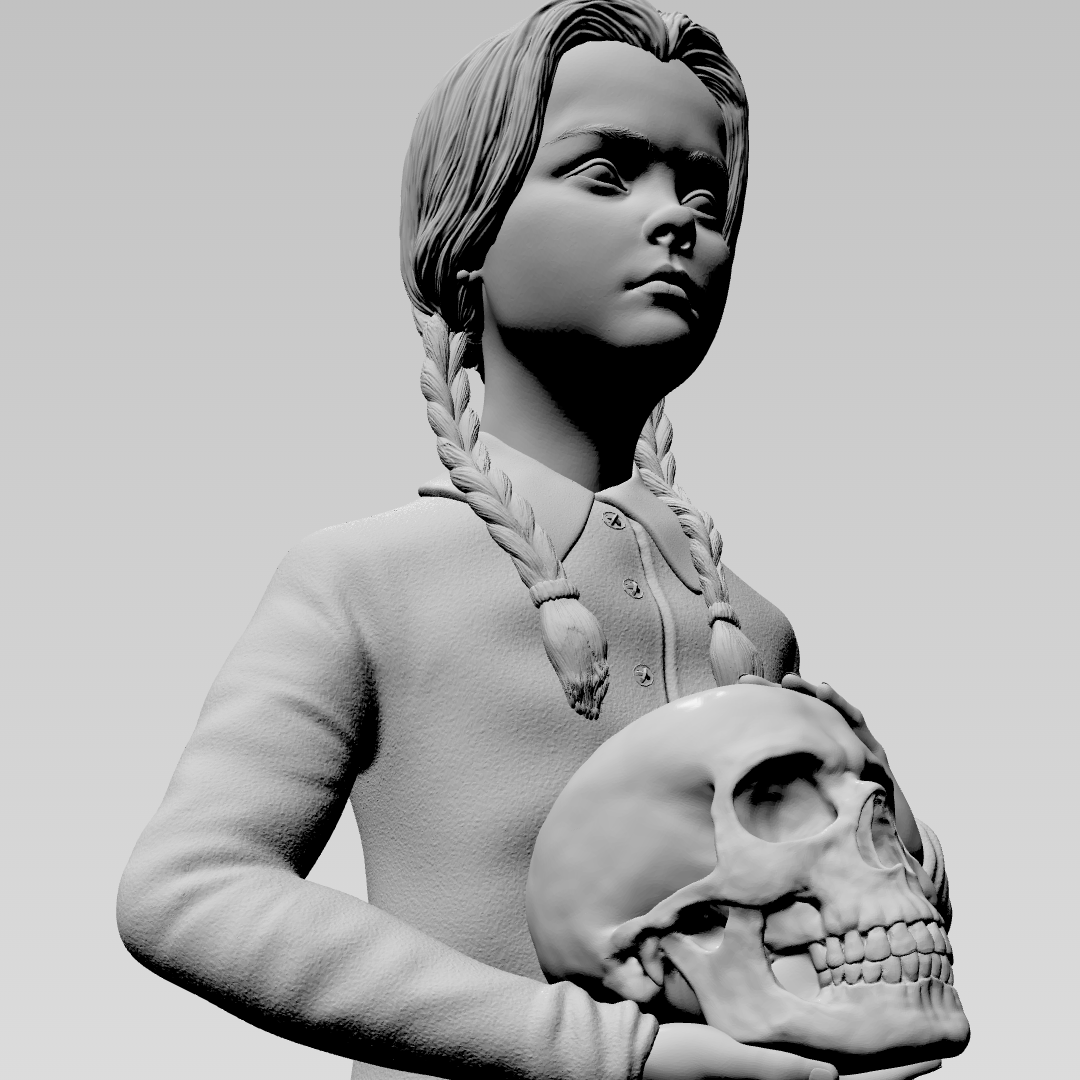 3d yazıcı baskı modelleri | 3MF | Wednesday Addams | Creality Cloud
