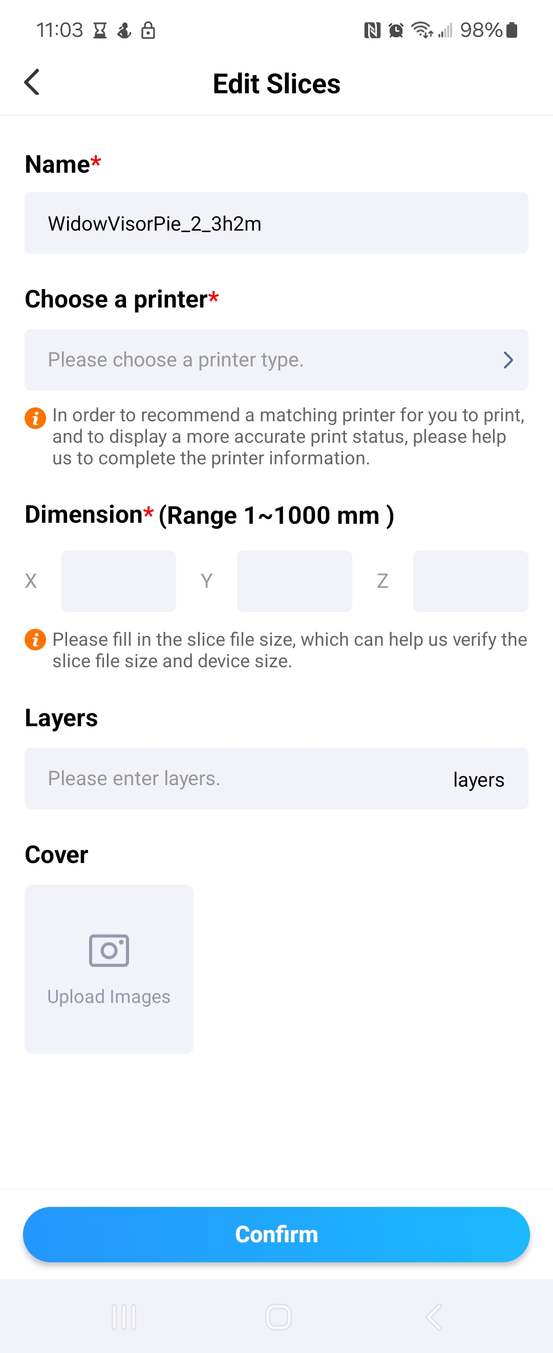 Anybody know how to find the dimensions of a print? Not a model, a ...