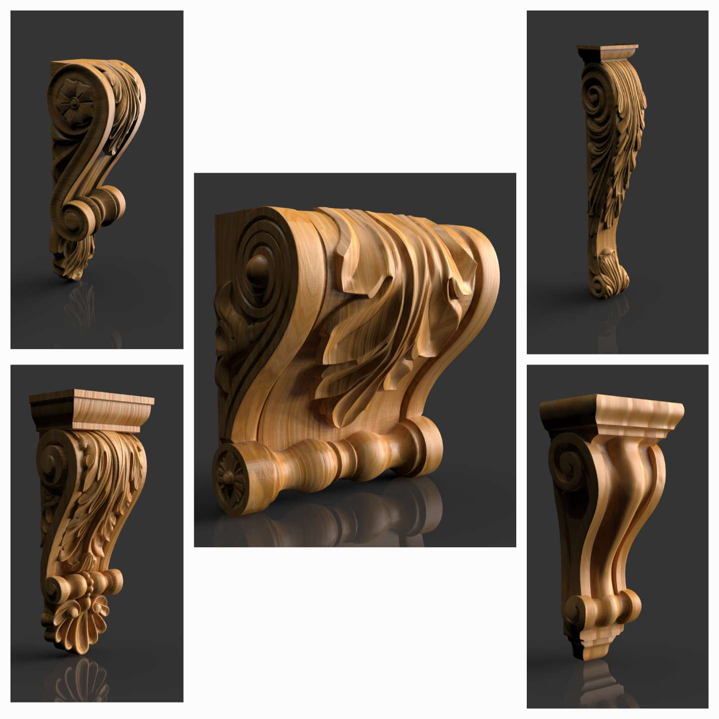 5 pcs set Brackets | 3D models download | Creality Cloud