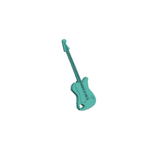 3D Printer Files | 3MF File | Guitar keychain | Creality Cloud