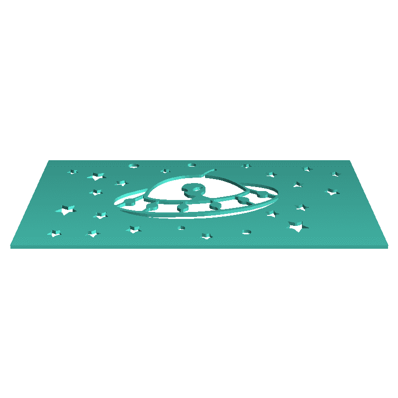 Free Digital Art STL Download - A51 Alien stencilby SMT_M 🦊