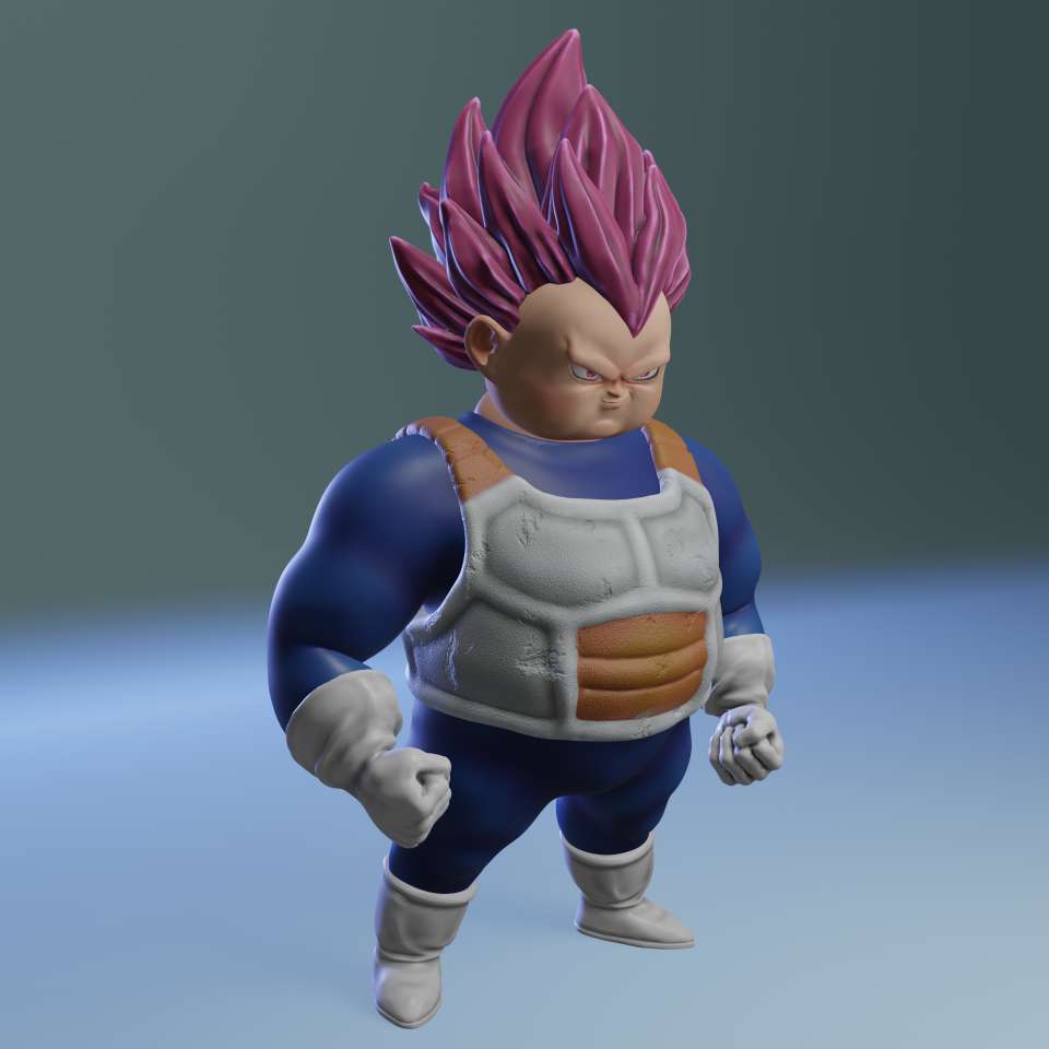 Vegeta Ultra Ego Chubby Fat Figure from Dragon Ball | 3D models ...
