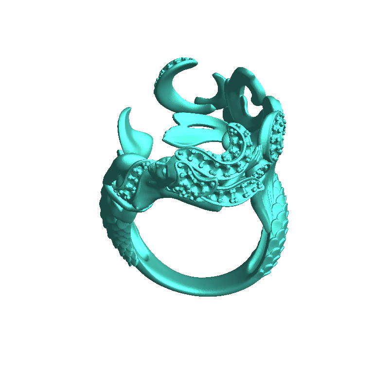 Jewelry & Accessories STL Download - Mermaid RINGby IMRAN CAD DESIGNER