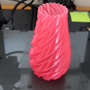 Cron transparent red PLA filament in spiral/vase mode. | Creality Cloud