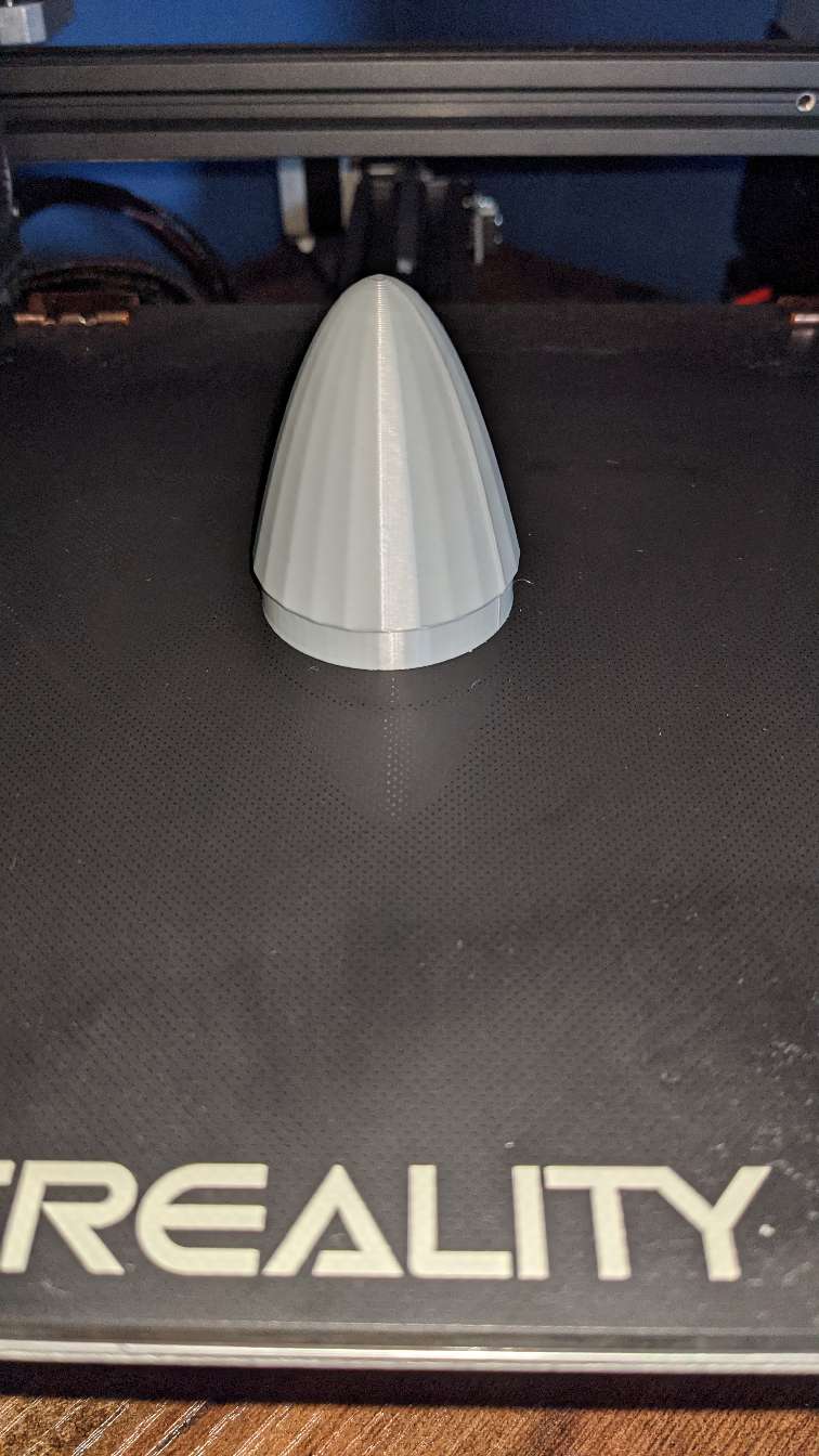 printed 2nd rocket nose cone | Creality Cloud