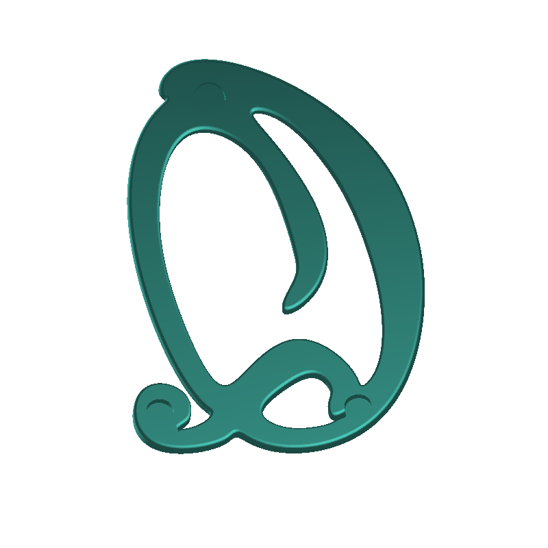 Free Home Decorations & Ornaments STL Download - Fridge Magnet letter Q ...