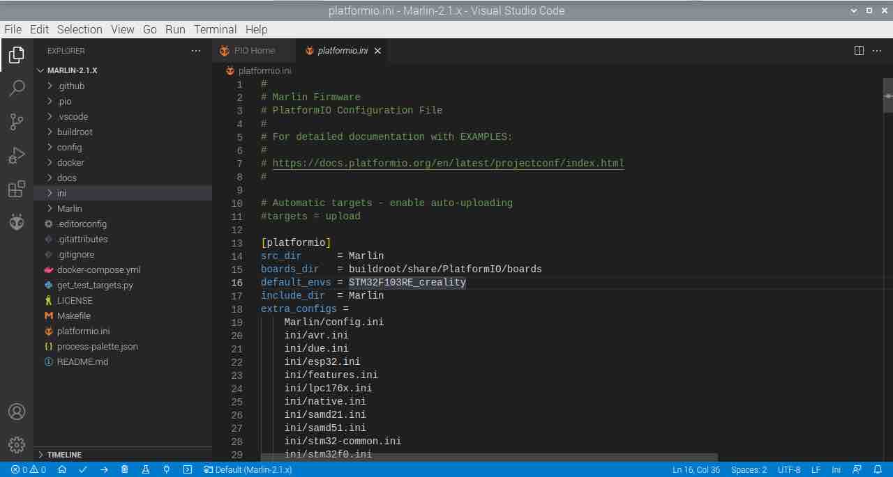 Making Marlin firmware with Visual Studio Code