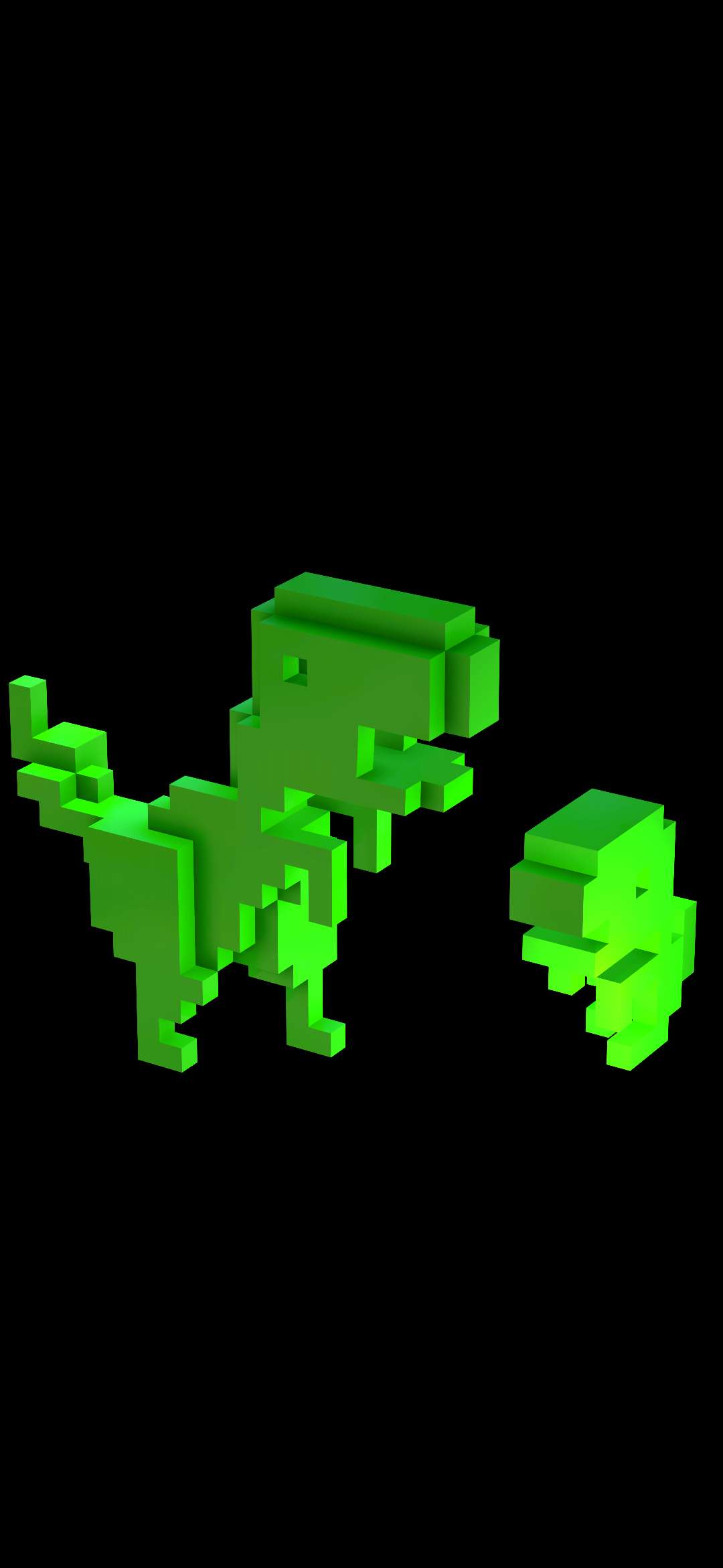 Trex and small dinosaur made of cubes | 3D models download | Creality Cloud