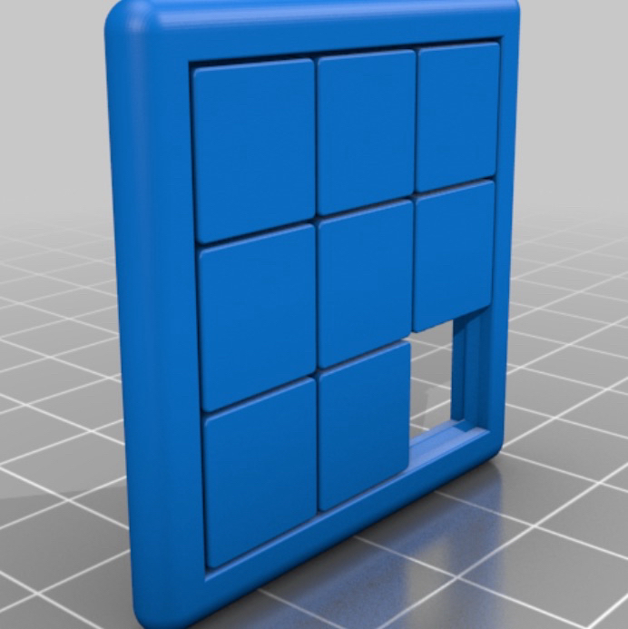 Free Game Props STL Download - Sliding puzzle with flat topsby Sinful