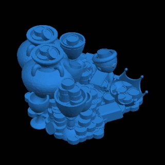 Free Props & Terrain STL Download - treasure piles by Bill Babb