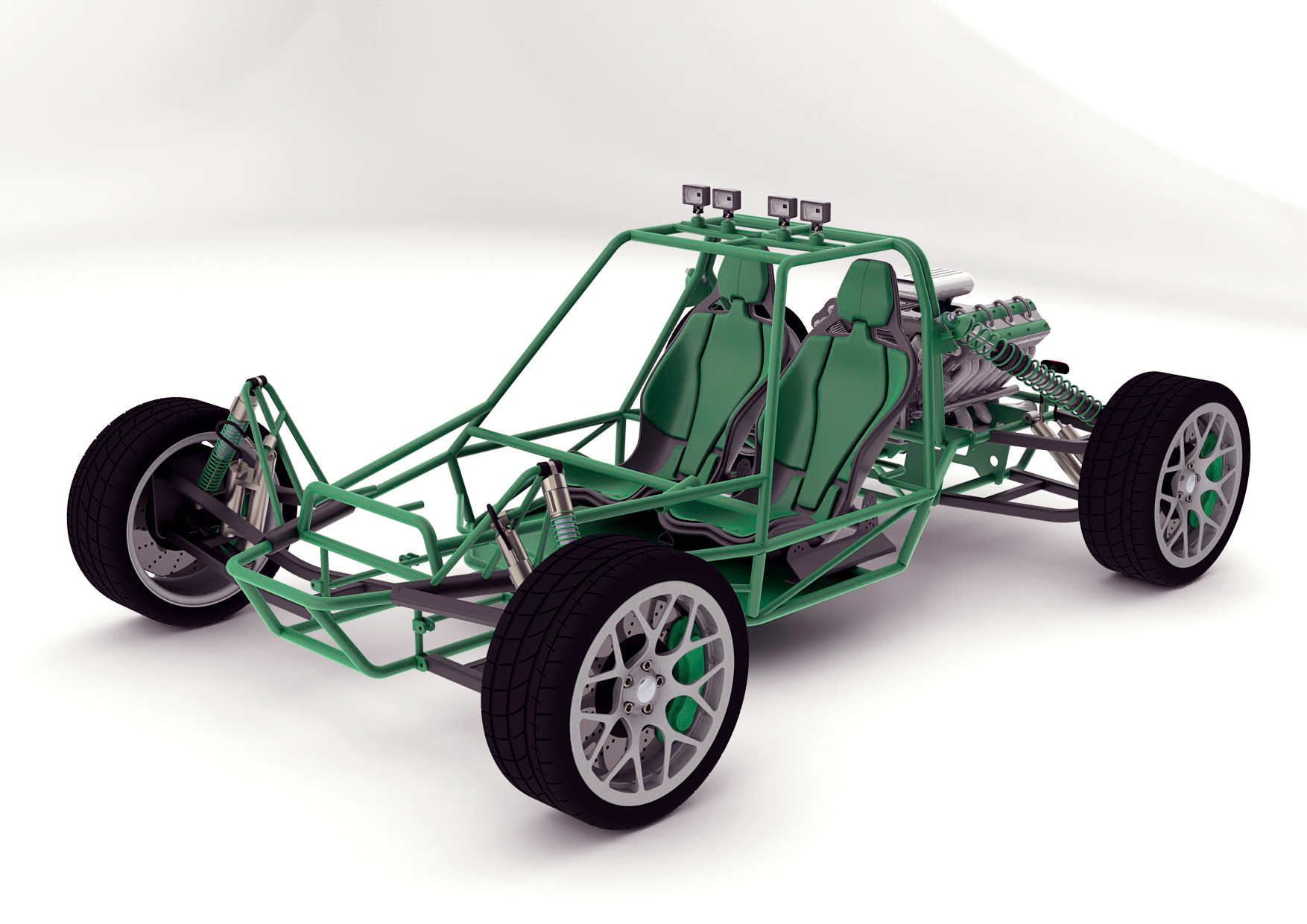 Para diseñar un carro tubular azul en 3D, te sugiero seguir estos pasos ...