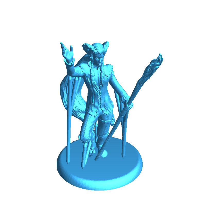 Characters & Creatures STL Download - Tiefling Warlockby M3DM
