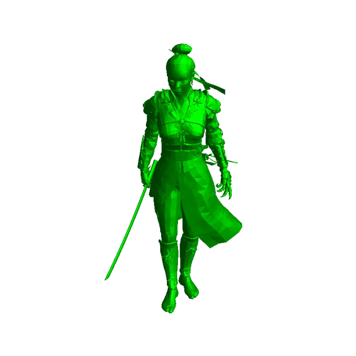 Free Characters & Creatures STL Download - samurai with cyber arm - dnd ...
