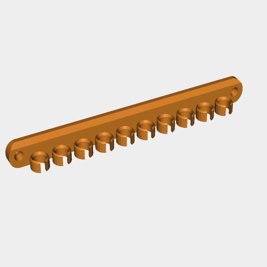 Free Tools & Spare Parts STL Download - Long Hex Bit Storage Strip With ...