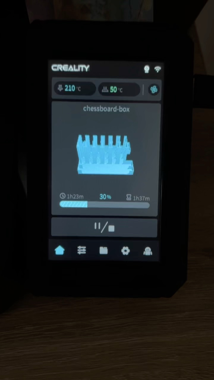 I Think my hotend is broken. I started printing things for Chess and while printing the box the ...