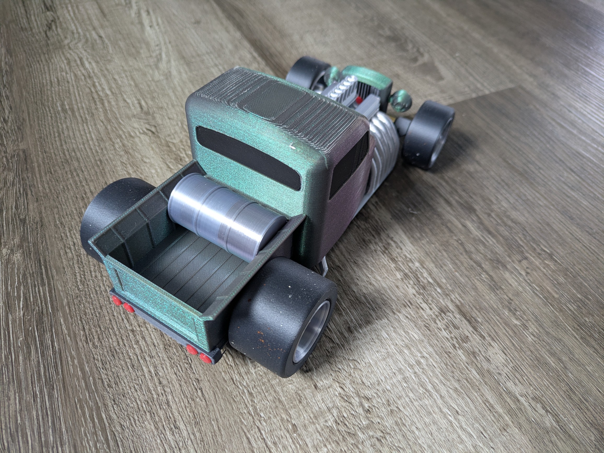 Used brass rod for the axel. Wonderful build. I do wish the cab was ...