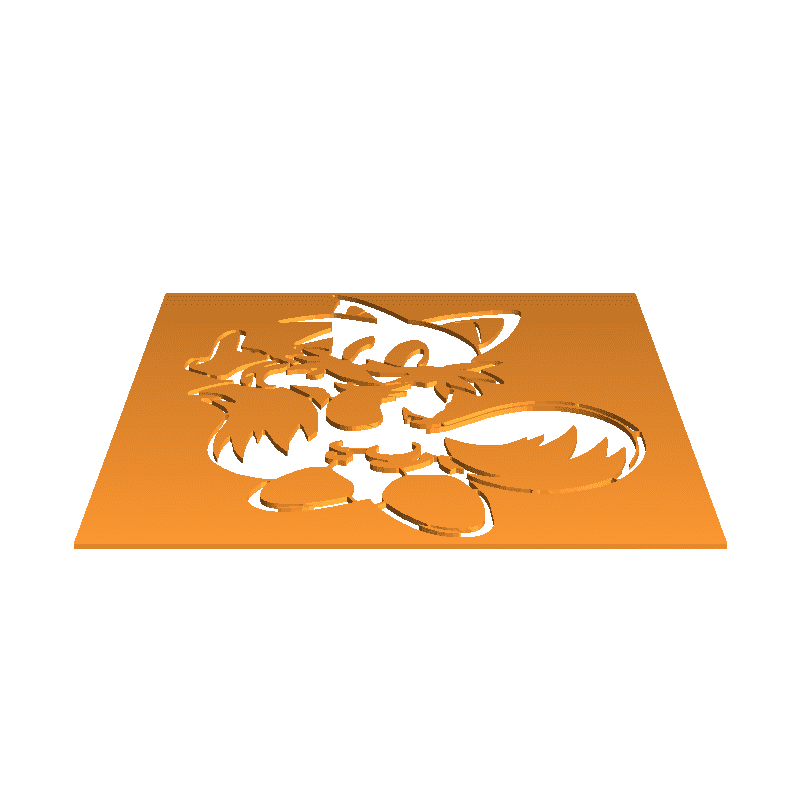 Free Other STL Download - Tails stencilby SMT_M 🦊