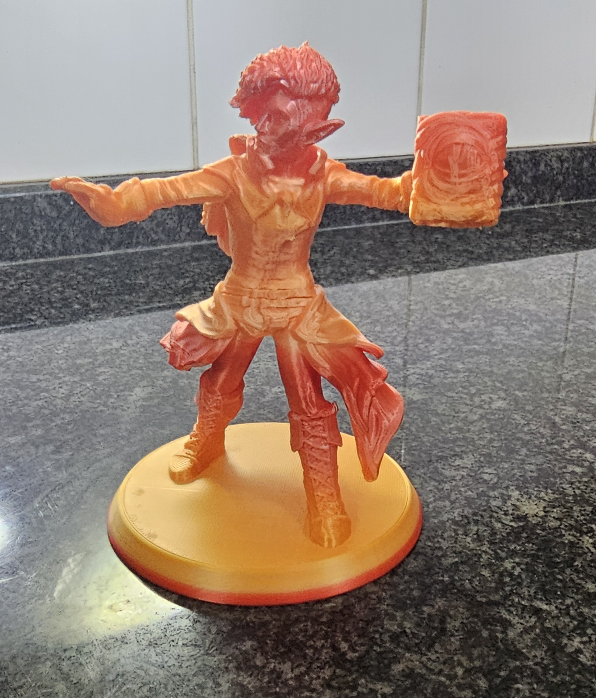 we printed this elf wizzard dnd with fire pla silk. thanks to ...