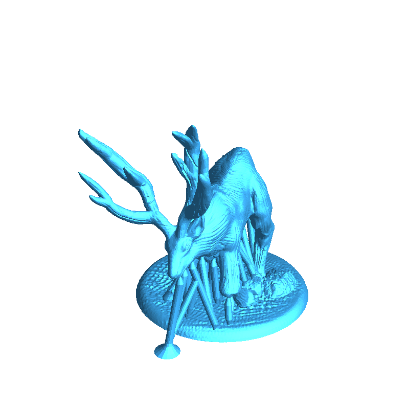 Characters & Creatures STL Download - Stag Actionby M3DM