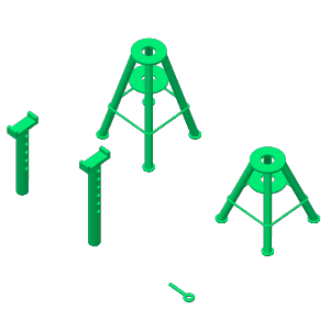 3D Printer Files | 3MF File | 10 ton axle stands | Creality Cloud