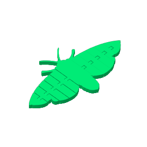 3D Printer Files | 3MF File | Articulated Flexi Moth | Creality Cloud