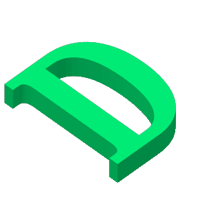 3D Printer Files | 3MF File | Letter D | Creality Cloud