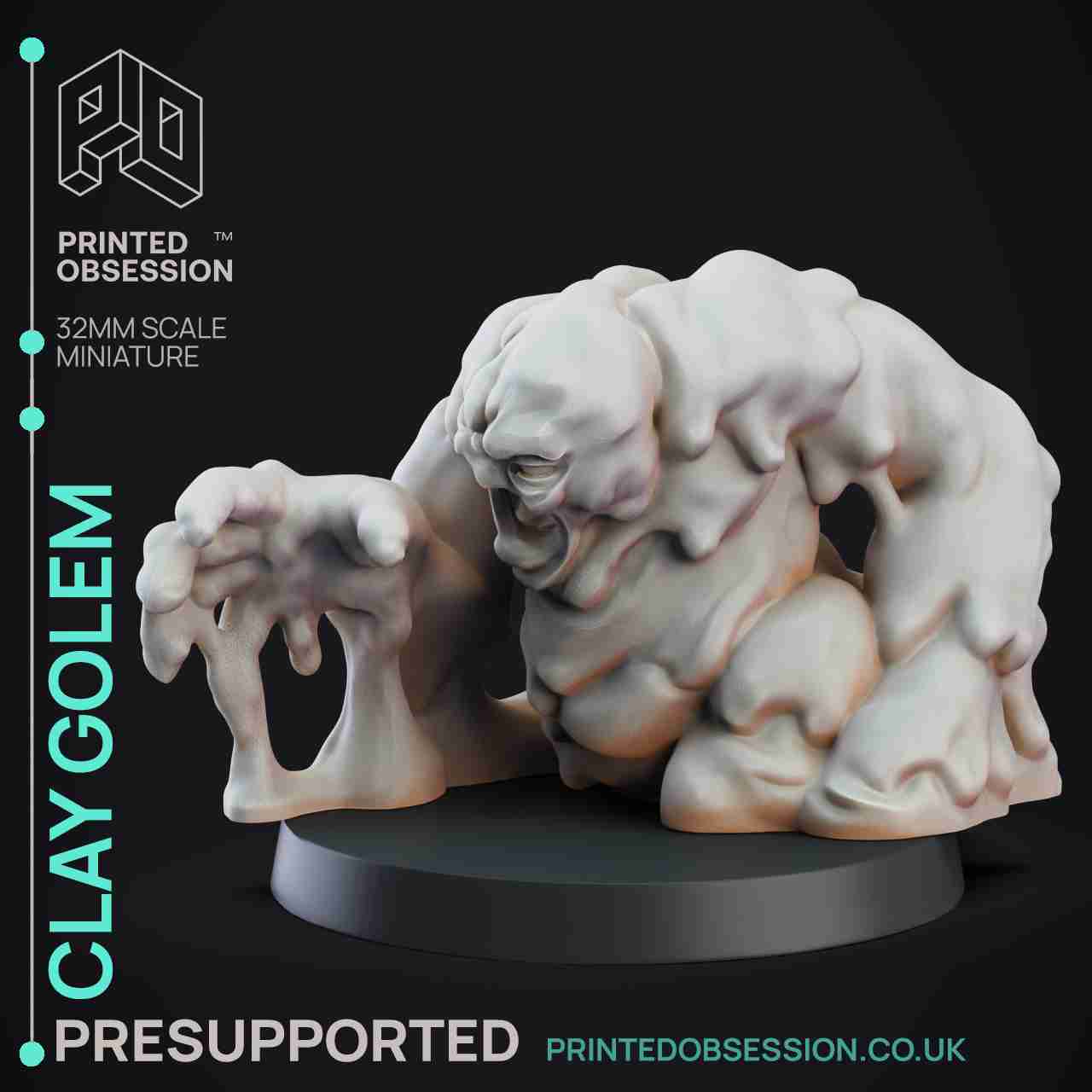 Golem Clay- Constructs-Presupported - Illustrated and Stats | 3D models ...