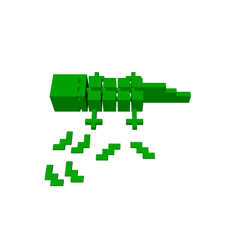 Kostenloser Other STL Download - Flexi Minecraft Axolotl-TrashyPrinting