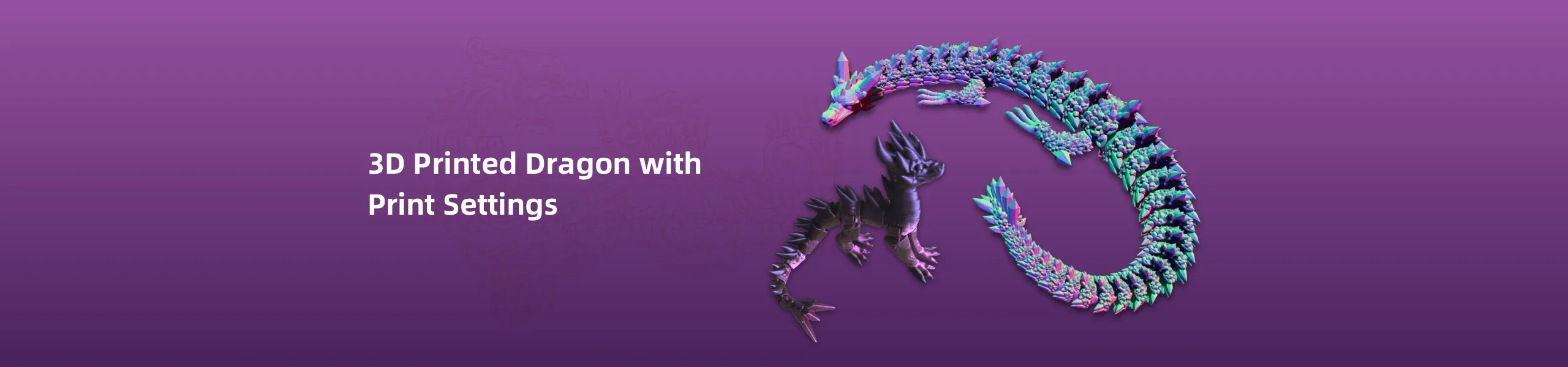 3d Printed Dragon With Print Settings